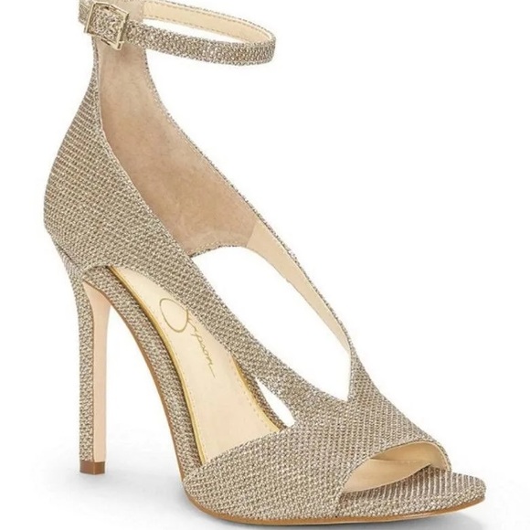 Shoes | Jessica Simpson Jasta Gold Heels | Poshmark